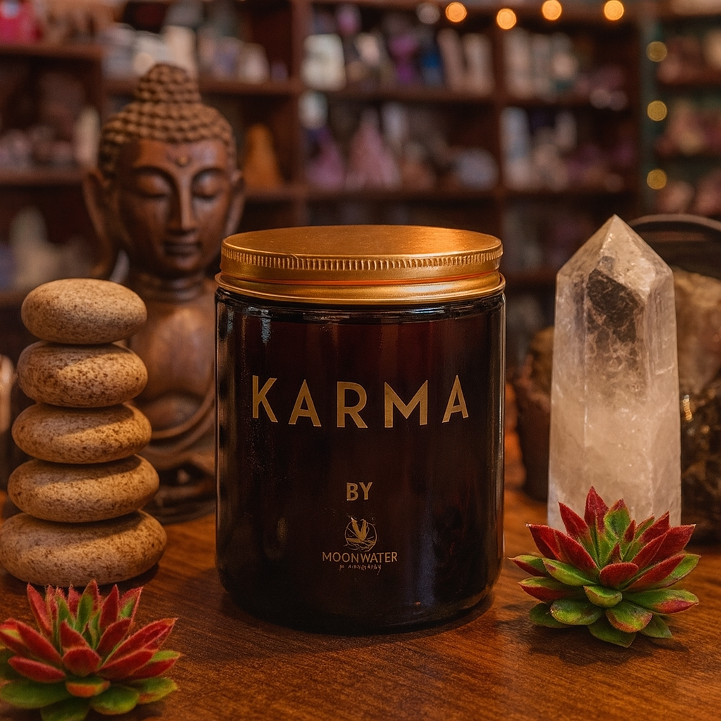 Karma Candle – Intention Candle with Hidden Crystals, 8 oz -- Super Lo ...